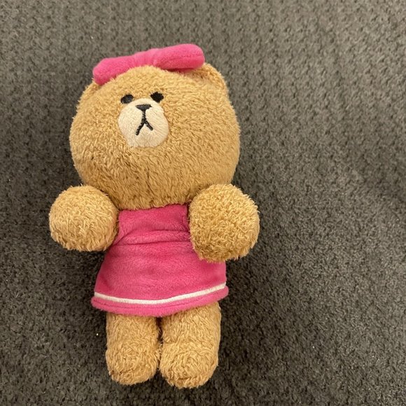 Line Friends | Toys | Small Line Friends Pink Dress Girl Plush Bear C4 ...
